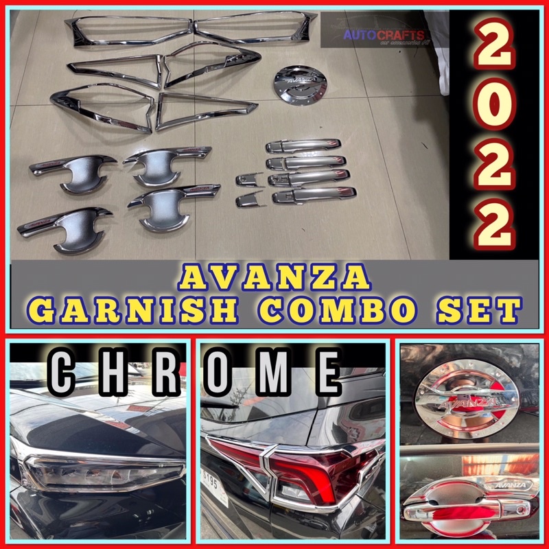 TOYOTA AVANZA 2022-2023 GARNISH COMBO SET CHROME | Shopee Malaysia