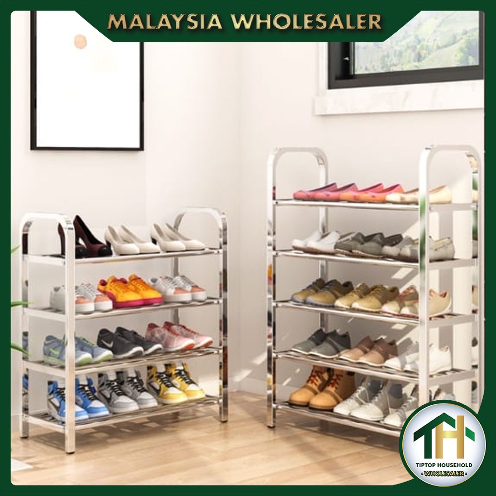 Stainless Steel n Plastic Shoes Rack/Flower Rack/ Indoor Outdoor Rack ...