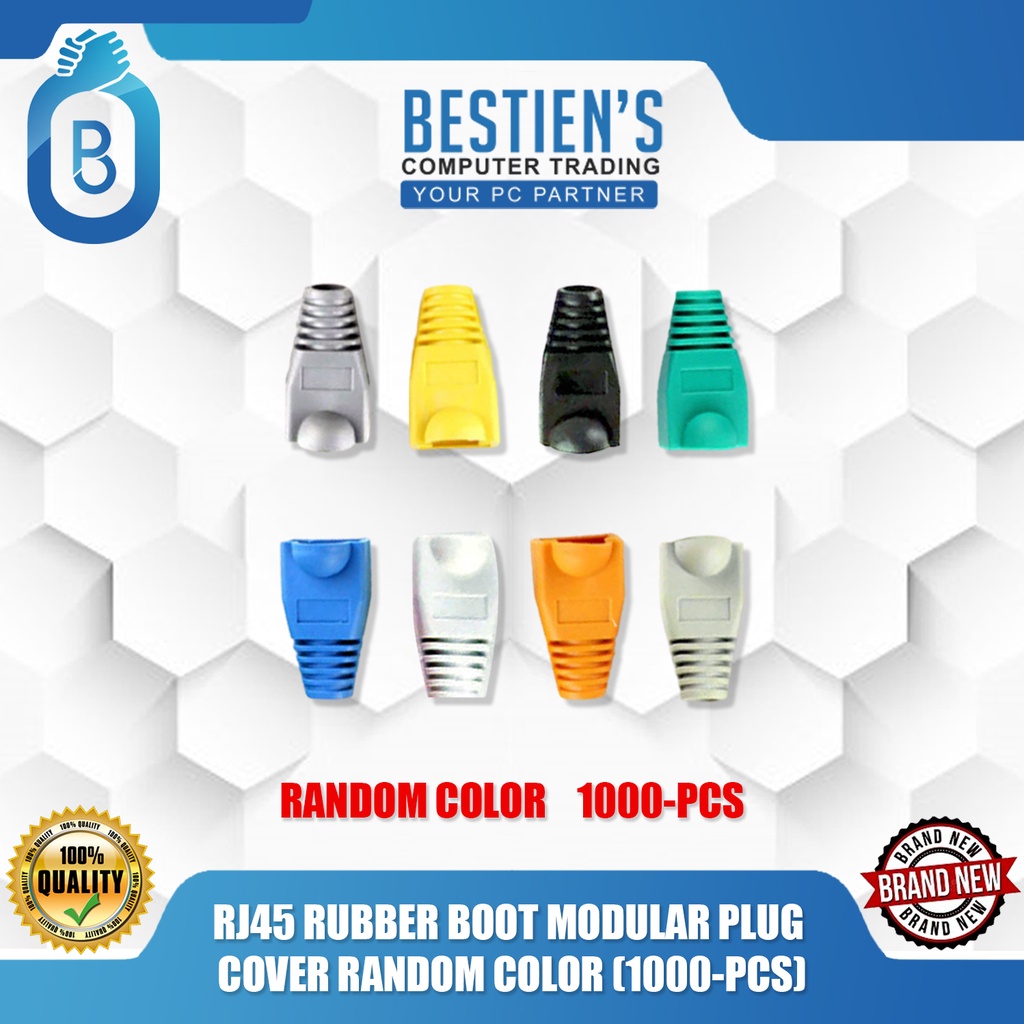 RJ45 RUBBER BOOT MODULAR PLUG COVER RANDOM COLOR (1000-pcs) | Shopee ...