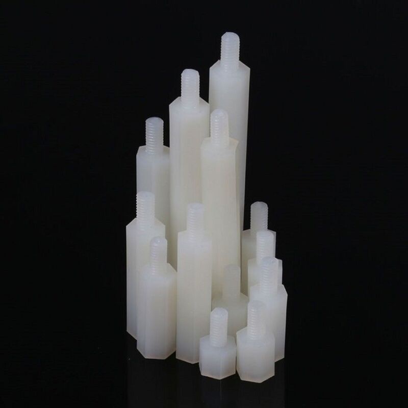 25Pcs M2-M4 Nylon Hex Spacer Standoff Pillar Male-Female Screws NYLON ...