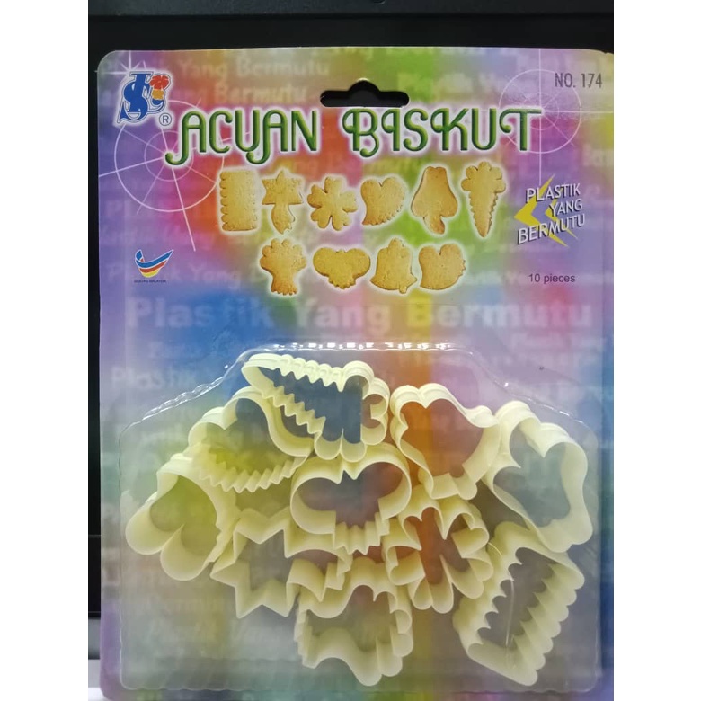 [PROMO BUY 1 FREE 1] Acuan Biskut 10pcs *1 Set ada 10 jenis acuan ...