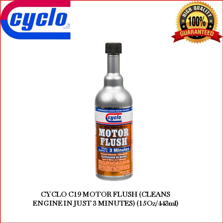 CYCLO C19 MOTOR FLUSH (CLEANS ENGINE IN JUST 3 MINUTES) (15Oz/443ml ...