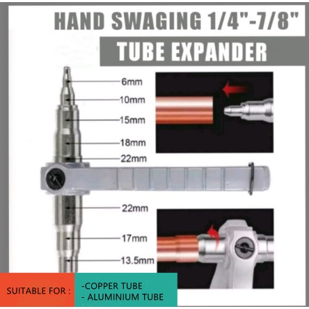 Copper Pipe Tube Expander Manual Expanding Tool Pipe Swaging Tool ...