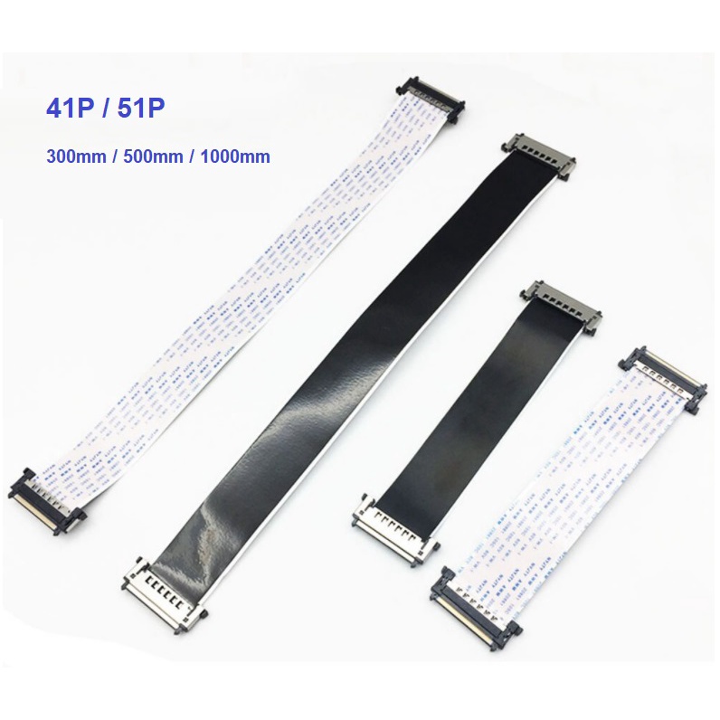 41 51 Pin 4k High Resolution Flat Cable for LCD Monitor 41P 51P Connector I-PEX LVDS FFC 0.5mm ...