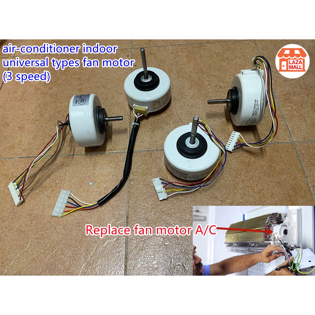 Universal Aircond Fan Motor 3 Speed 1hp & 2hp Spare Part Indoor Blower ...