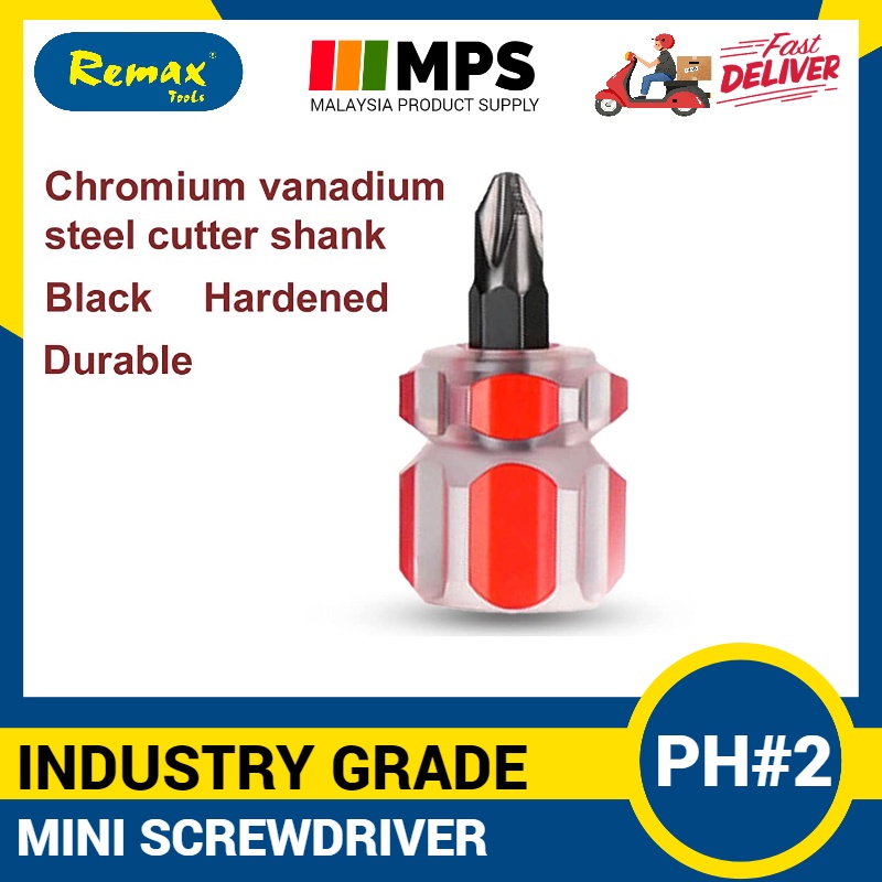 PH2 (+) x 34mm Mini Stubby Screwdriver Ultra Short Pocket Screwdriver ...