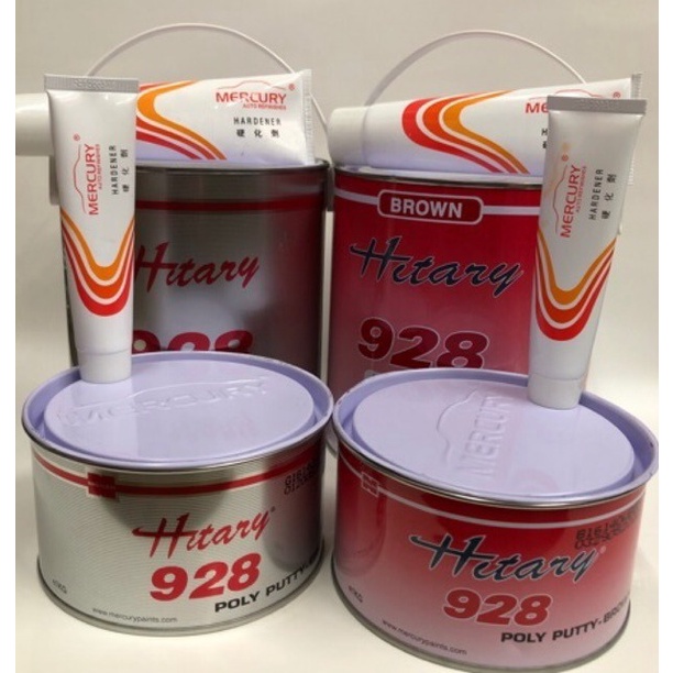 Nissan / Hitary 928 Poly Putty ( Brown / Grey ) With 1 Tube Hardener ...