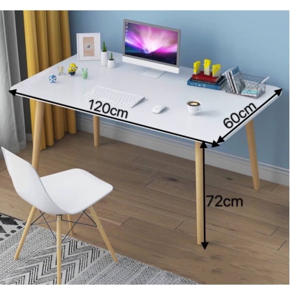 🔥READY STOCK⚡ Eames Dining Table 120X60CM / Meja Makan / Study Table ...