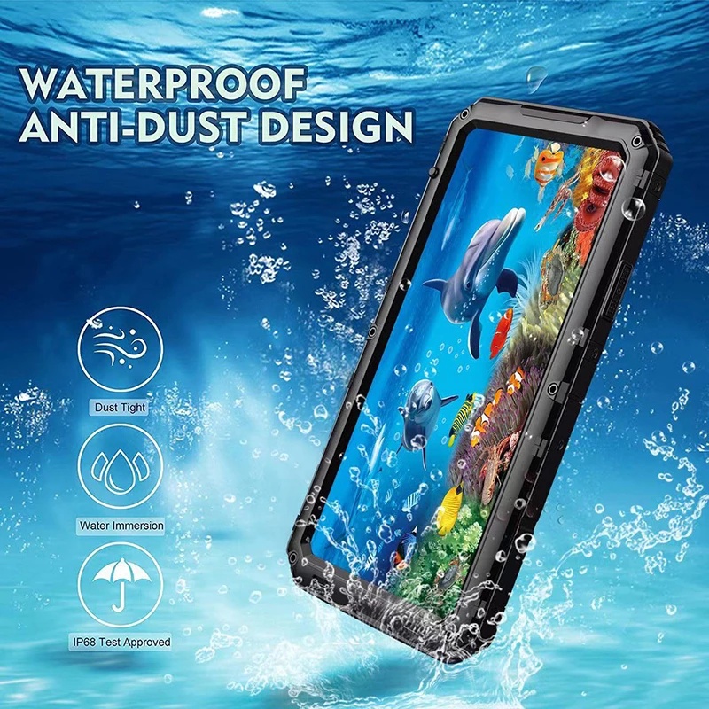 New IP68 Waterproof Shockproof 360 Heavy Duty Metal Armor Protection ...