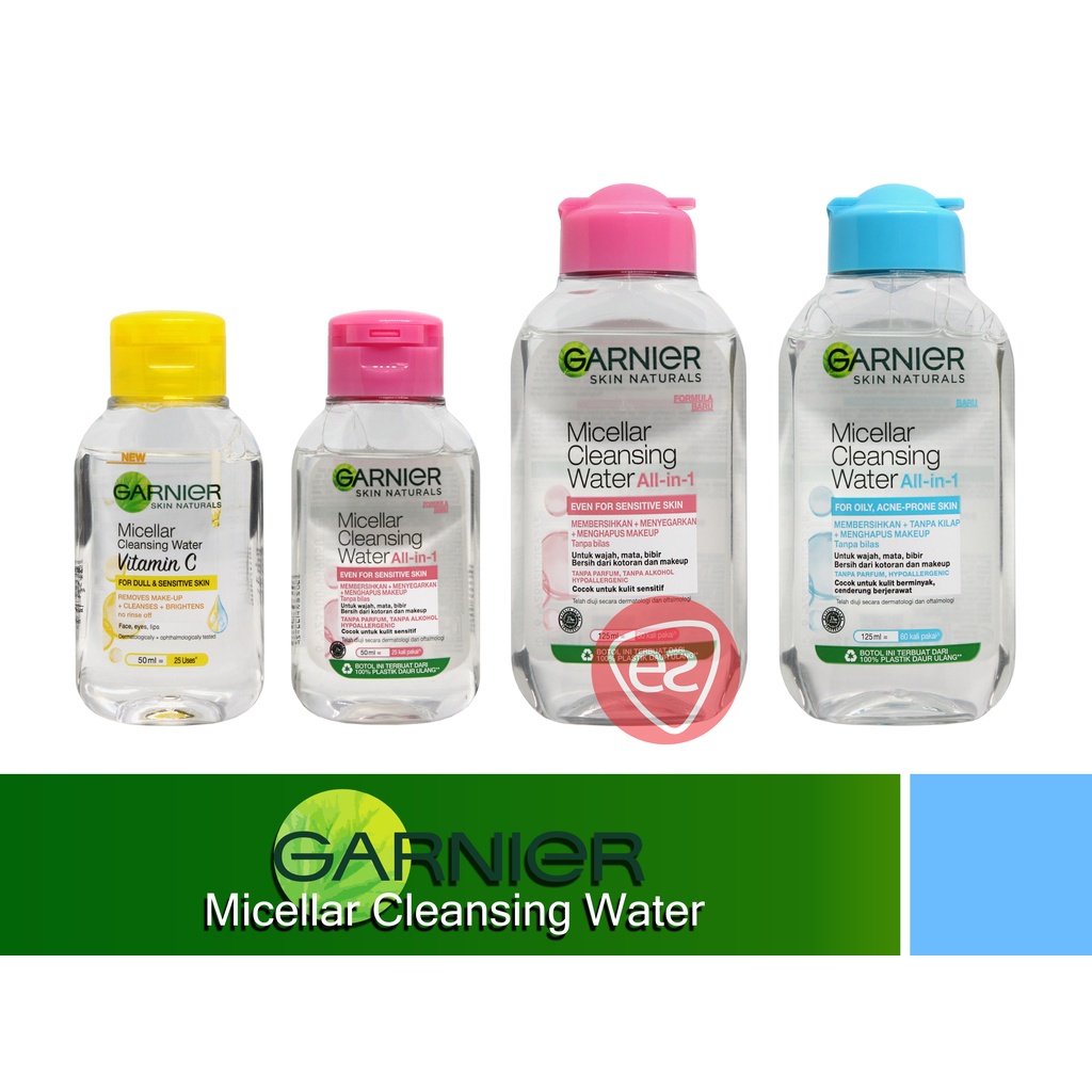 GARNIER MICELLAR CLEANSING WATER ( 50ML / 125ML ) ( PINK - SENSITIVE ...