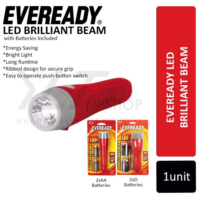 Eveready LED Brilliant Beam / Torchlight (Include Battery - AA / D ...