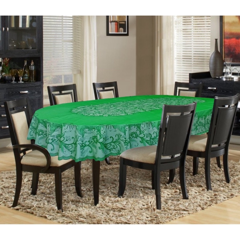 Oval Dining Table Cloth / Large oval Vinyl Dining Table Cloth ...