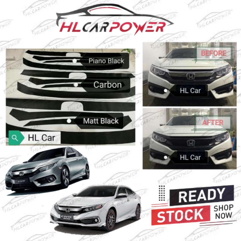 Honda Civic Fc 2016 - 2021 Front Grill Sticker | Shopee Malaysia