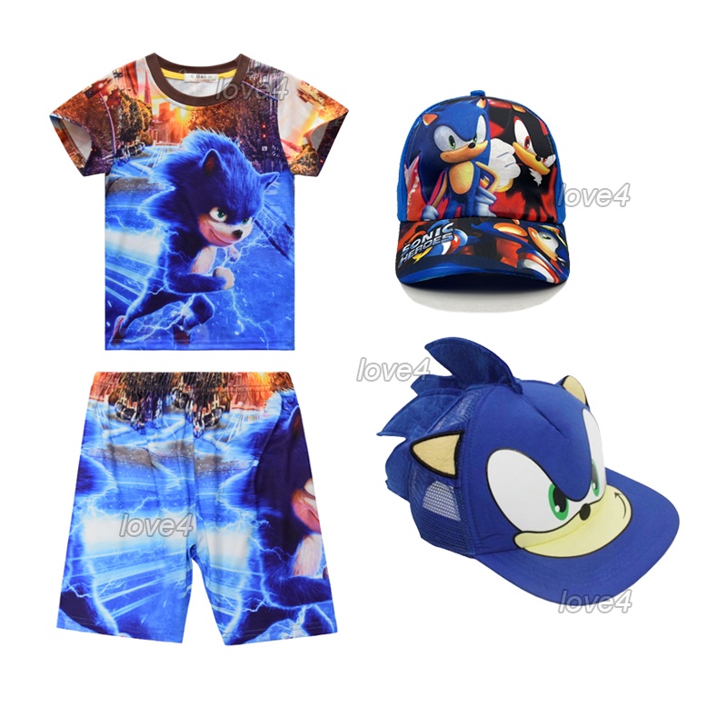 Sonic Boy Clothes for Kids Child Sonic The Hedgehog 3D Printed Clothes ...