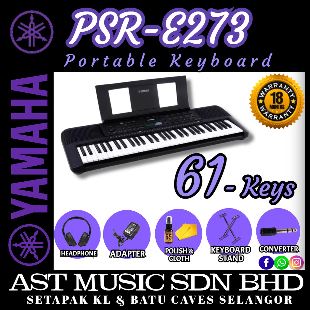 Yamaha PSR-E273 Portable Keyboard ( PSRE273 / Psre273 ) | Shopee Malaysia
