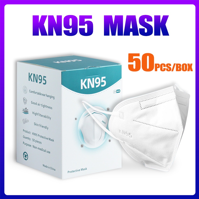 【Ready Stock】KN95 Mask Original 50pcs/Box with Box Five-layer ...