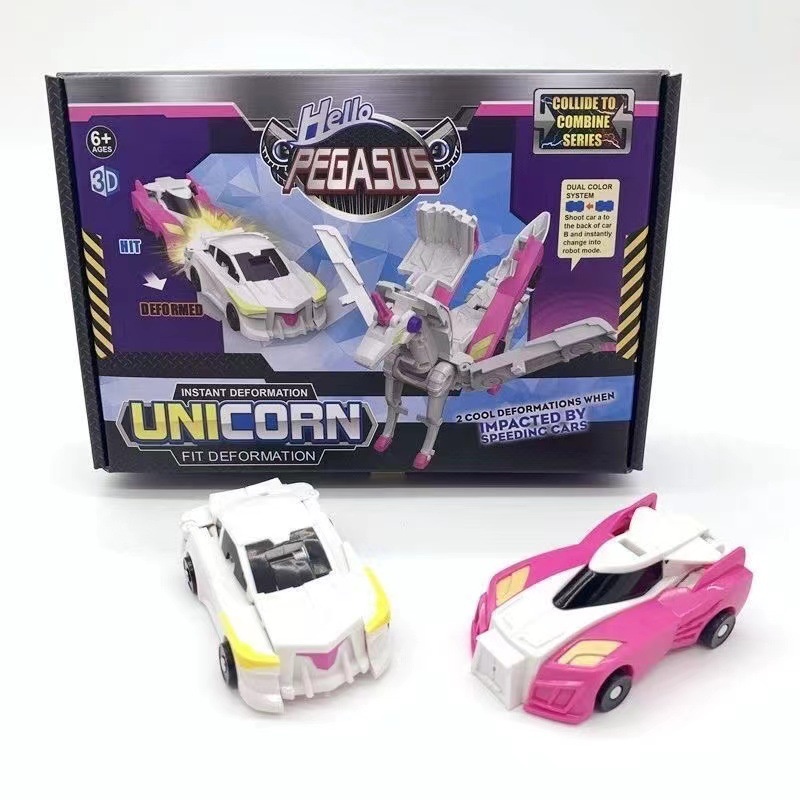 Fun Collision Automatic Deformation Car Robot Toy Action Figures Magic ...