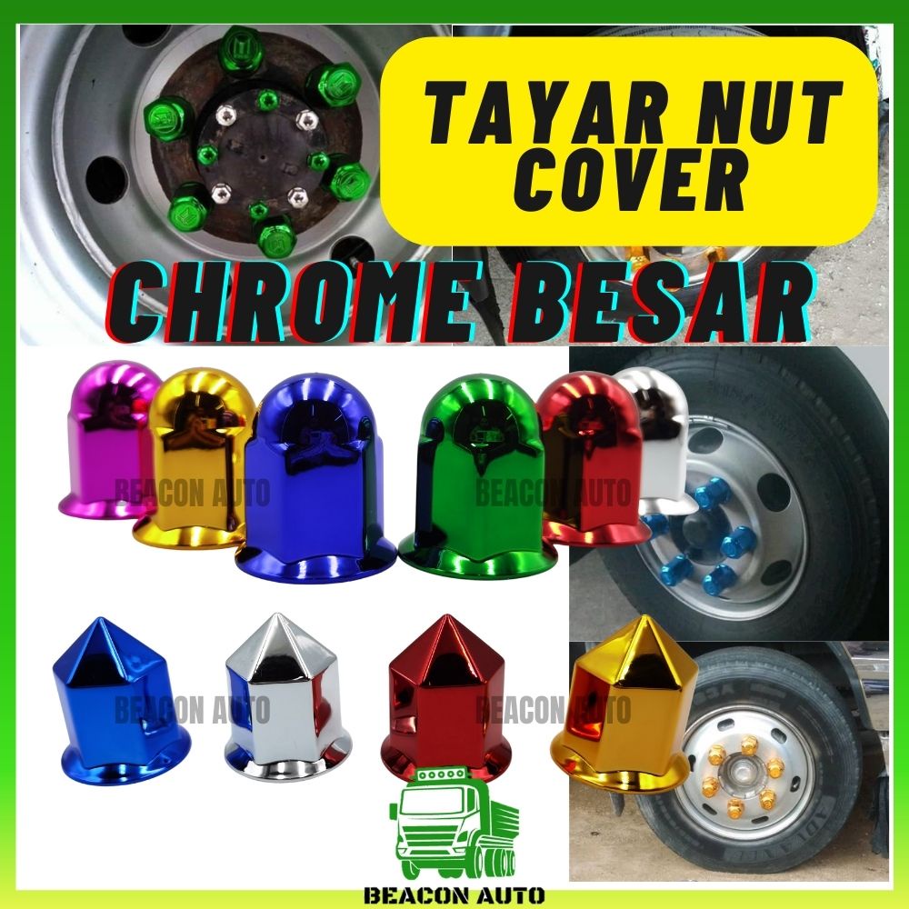 BEACON Tayar Nat Cover 28mm-41mm Cover Nut Saiz besar Nut Bus Truck ...