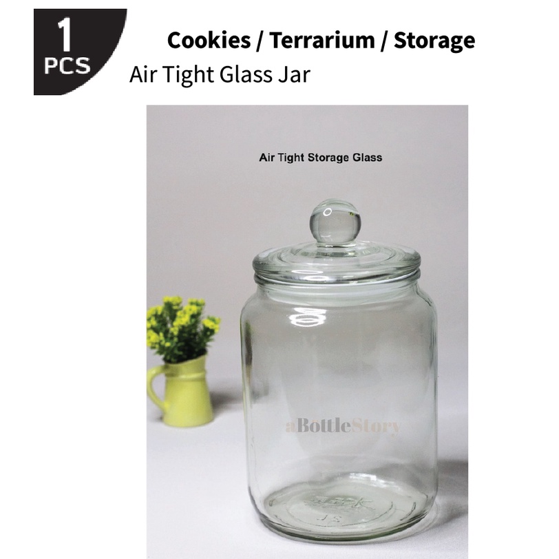 Air Tight Storage Container | Terrarium Jar | Bekas Rempah Glass Tebal ...