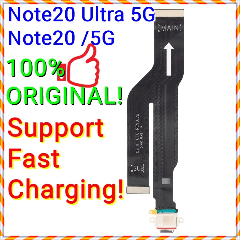 (Fast Charging) NEW ORI Charging Flex Ribbon for Samsung Galaxy Note20 Ultra 5G / Note 20 / N986 ...