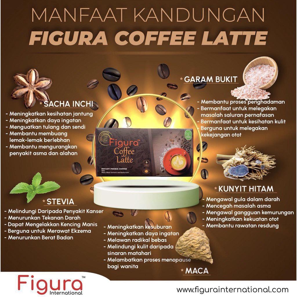 HALAL COFFEE LATTE FIGURA INSTANT PREMIX COFFEE SMOOTH AND MELLOW WITH ...