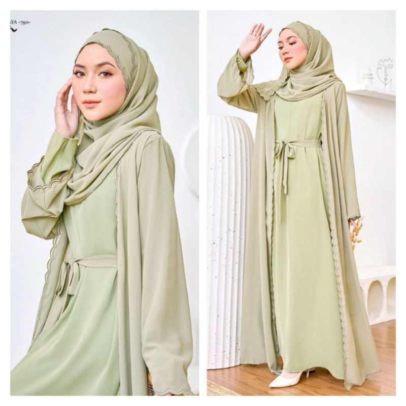 Tanisha Set Abaya. 790 Set Jubah Sulam! Shawl Sulam! Nursing/BF Friendly Abaya! | Shopee Malaysia