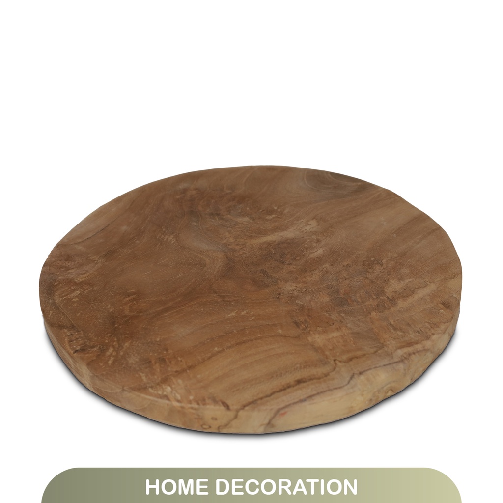 KAYU Teak Wood Round Cutting Board - Round Cutting Board | Shopee Malaysia