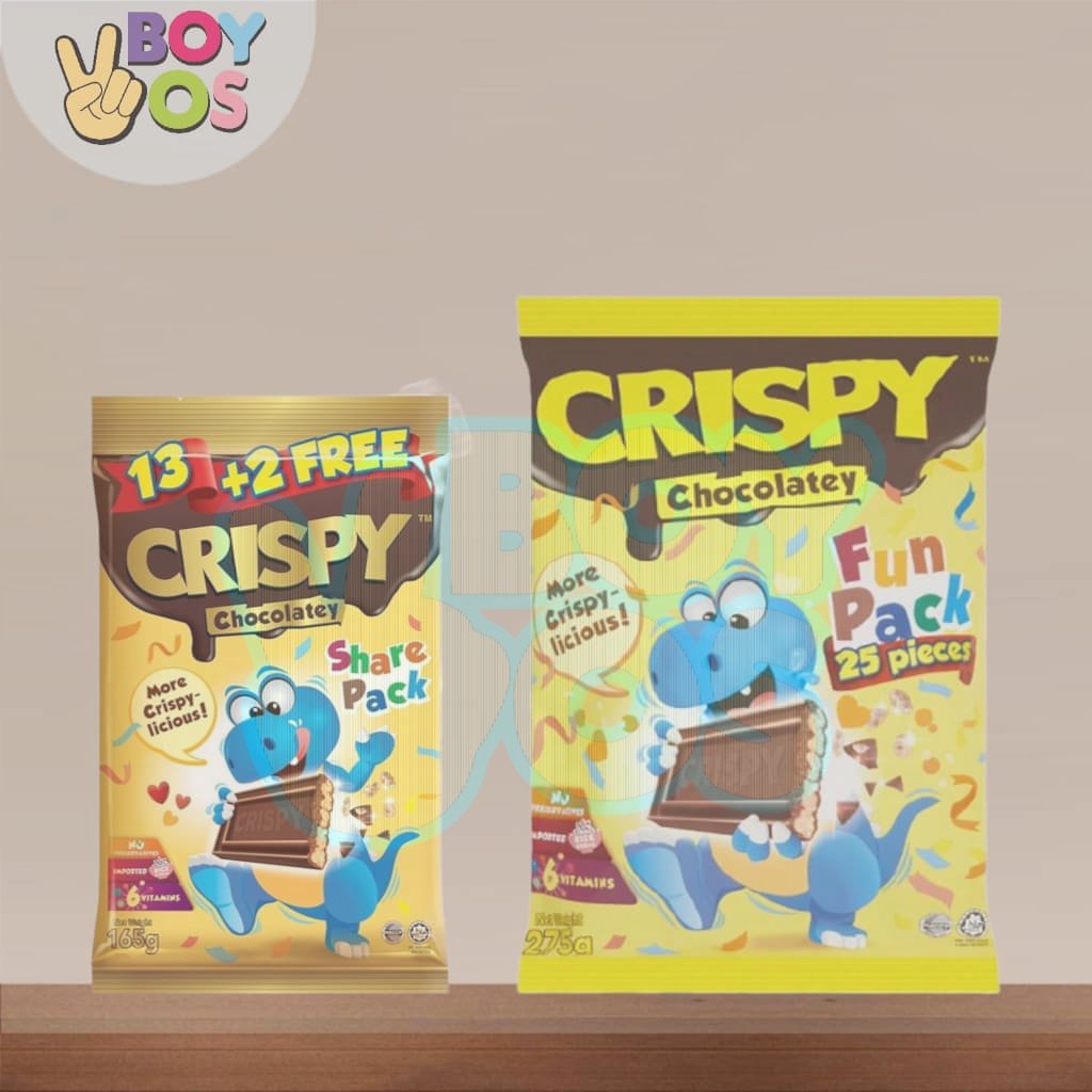 CRISPY Chocolatey With Rice Cereal Share Pack 165g/ Fun Pack 275g ...