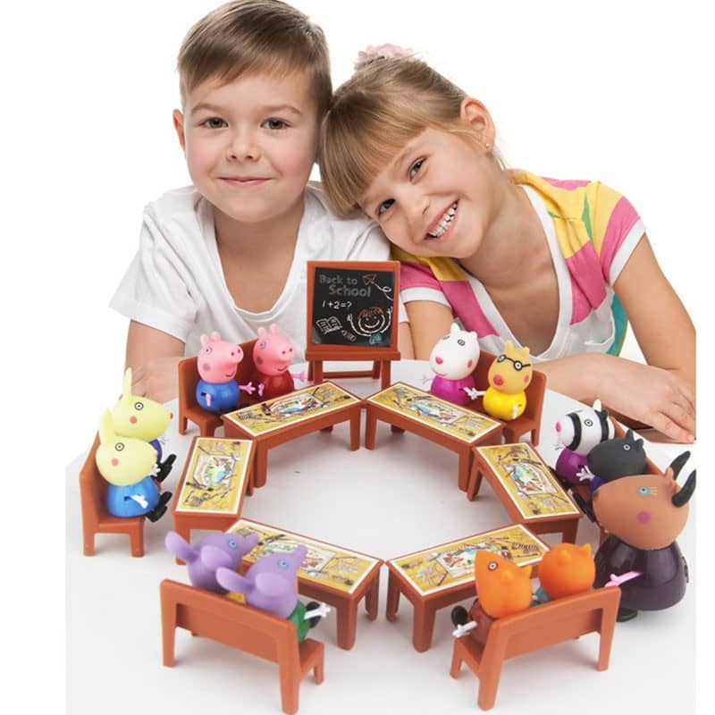 Peppa Pig Classroom Toy Set Pretend Playset Game Children Kid Birthday ...
