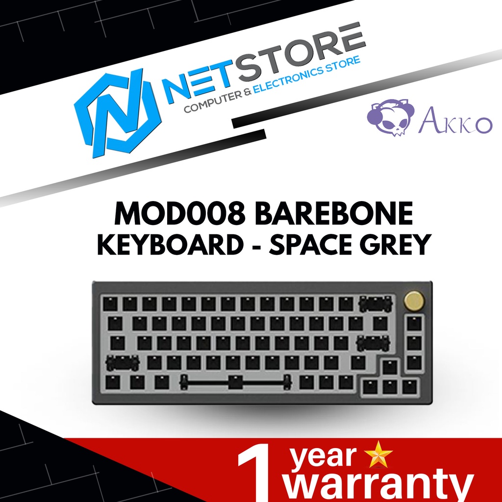 AKKO MOD008 BAREBONE KEYBOARD - SPACE GREY - 6925758617963 | Shopee ...
