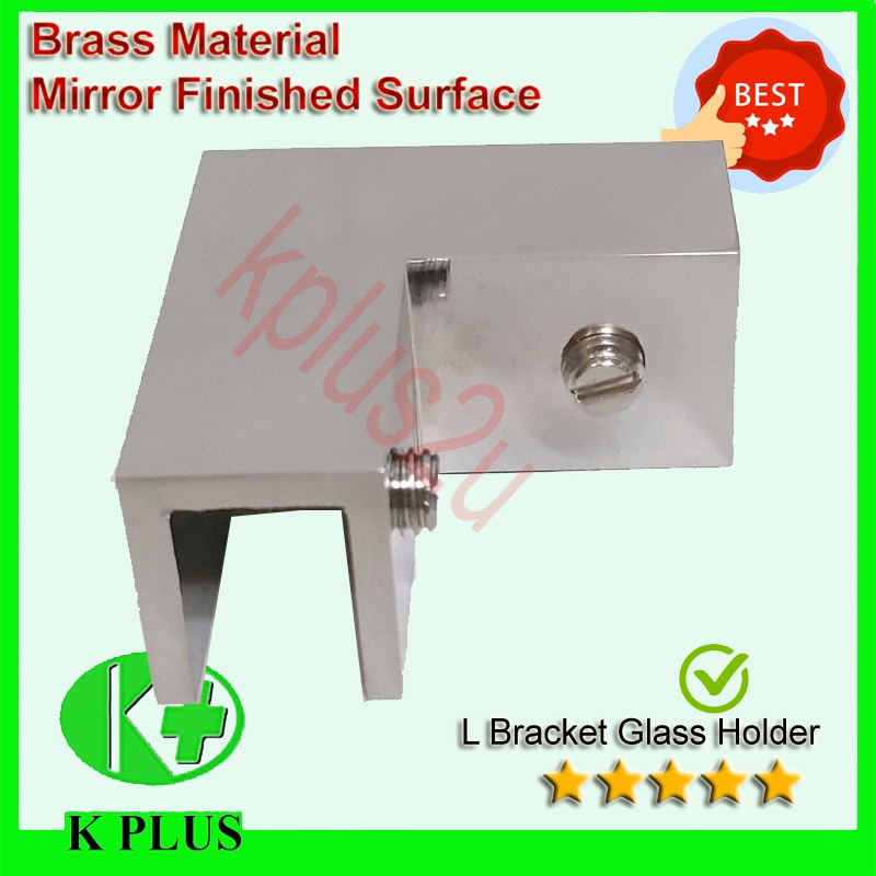 L Shape Glass Bracket Brass L Glass Holder Glass Connector L Shape 90 ...