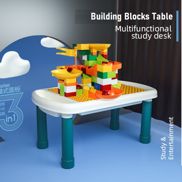 Table For Children Building Blocks Learning Playing Study Drawing Lego ...