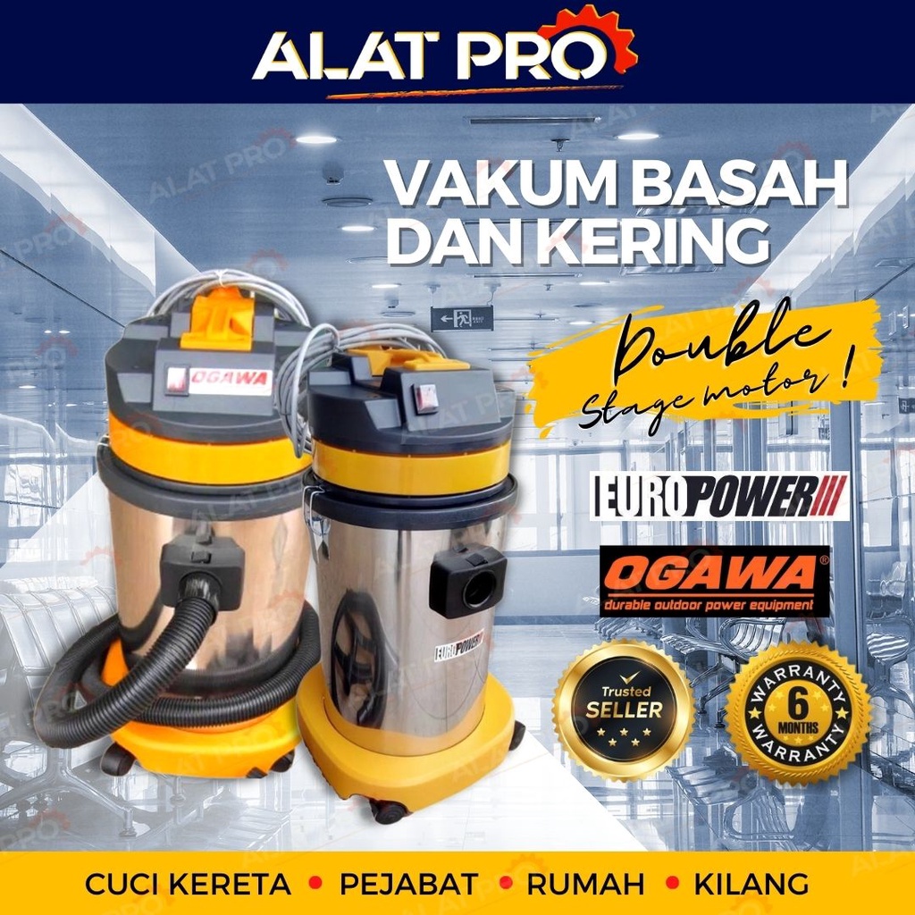 Ogawa Vakum Basah Dan Kering BF575 1200W & Europower VAC5001 1500W ...