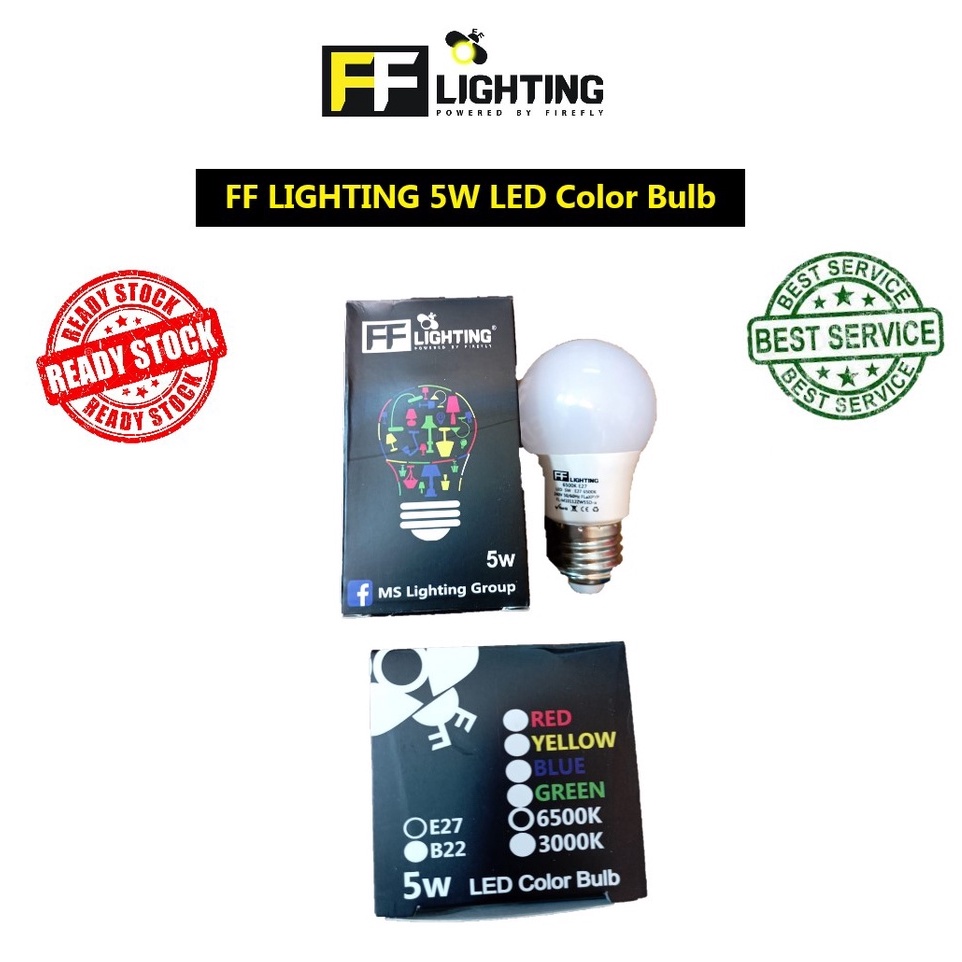 FF LIGHTING 5W Led Color Bulb (1Pcs) | Shopee Malaysia