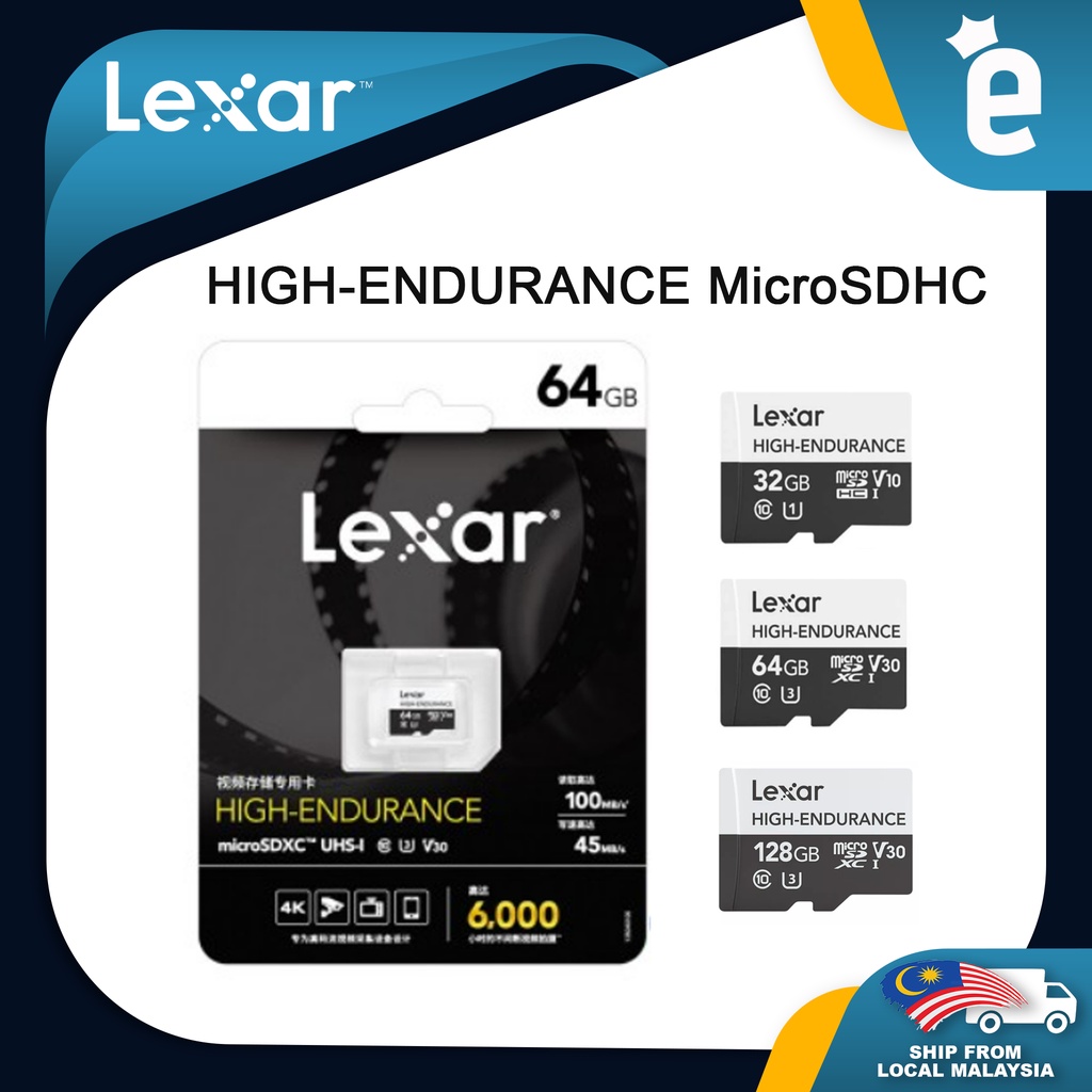 Lexar High-Endurance Memory Card Micro SD Card Read 100mb Class10 U1 ...