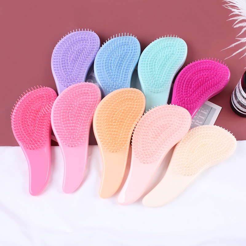 1pcs Anti-static Hair Brush Comb Styling Tools Shower Electroplate ...