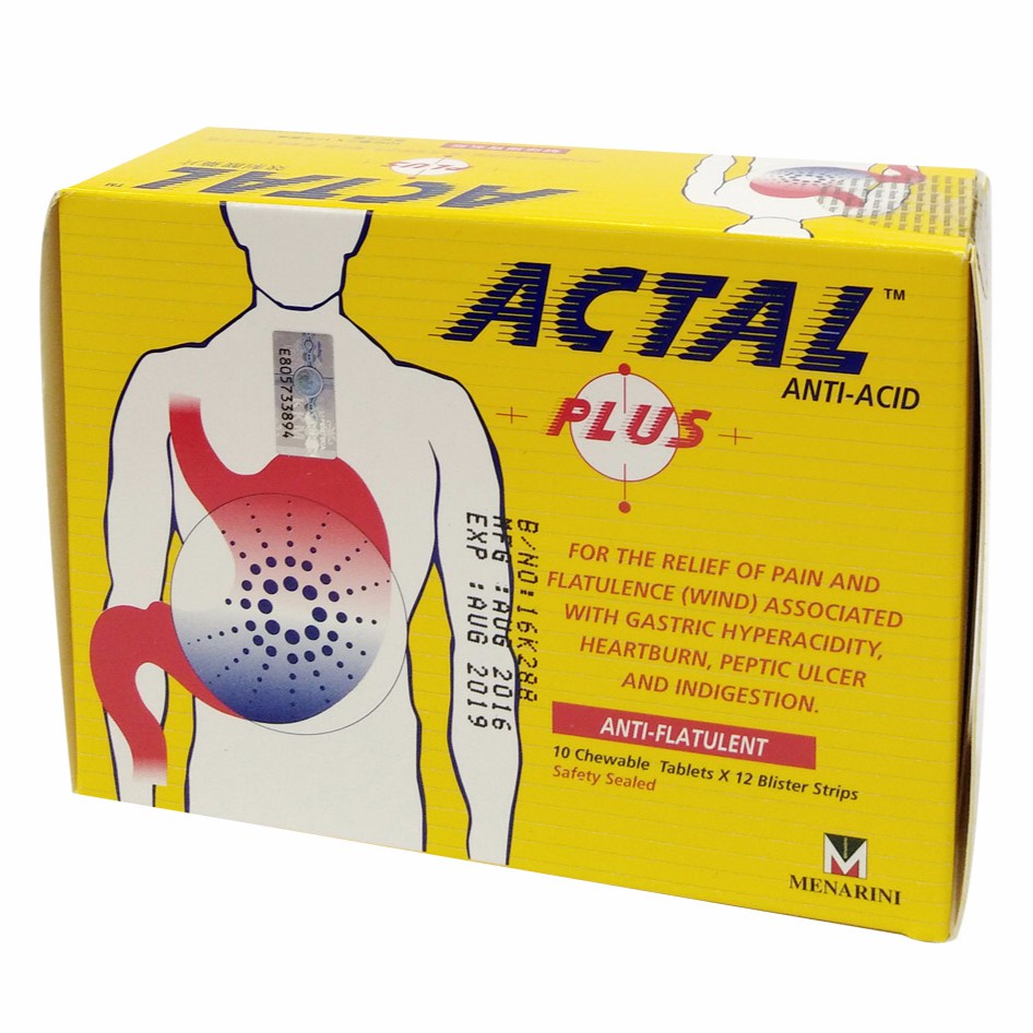 Actal Anti Acid Plus 12x10s | Shopee Malaysia