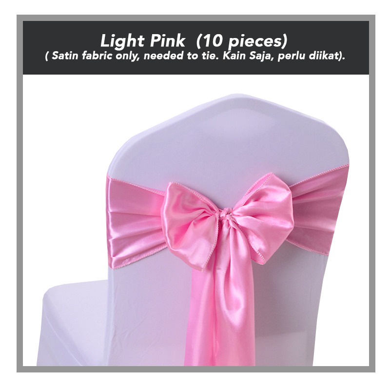 (10pcs) Smooth Satin Chair Back Ribbon Deco Banquet Wedding Hotel Tie ...