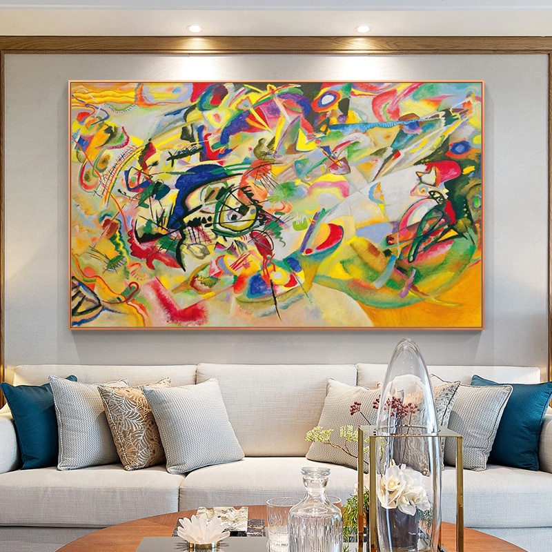 Kandinsky Famous Painting Line Color Block Abstract Art Canvas ...