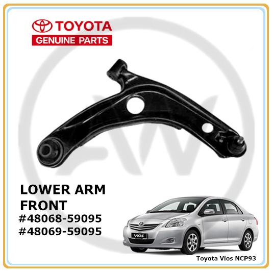 Original Toyota Vios NCP93 2007-2012 Front Lower Arm (48068-59095 48069-59095) | Shopee Malaysia