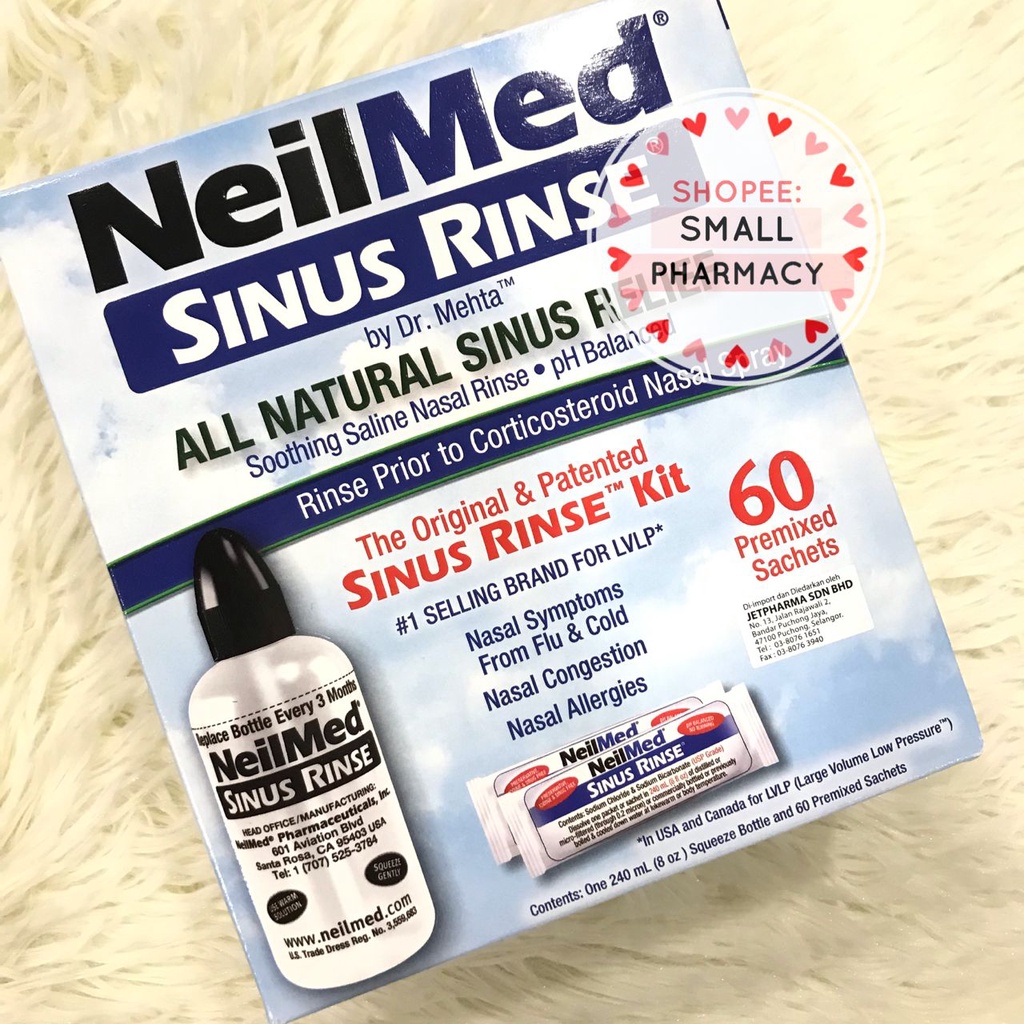 NEILMED SINUS RINSE REGULAR KIT 60S + BOTTLE 001008 Exp4/26 | Shopee ...