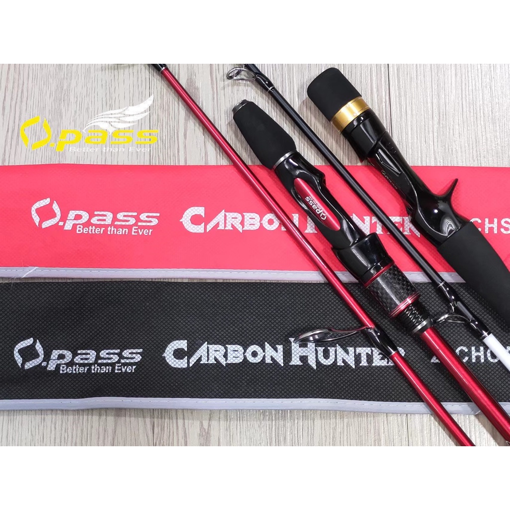 OPASS CARBON HUNTER SPINNING / BAITCASTING ( BC ) SOLID JIGGING FISHING ...