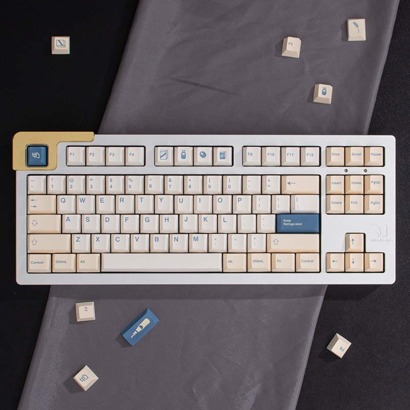GMK Soymilk 137 keys Cherry Profile Pbt Keycap Double Shot English ...
