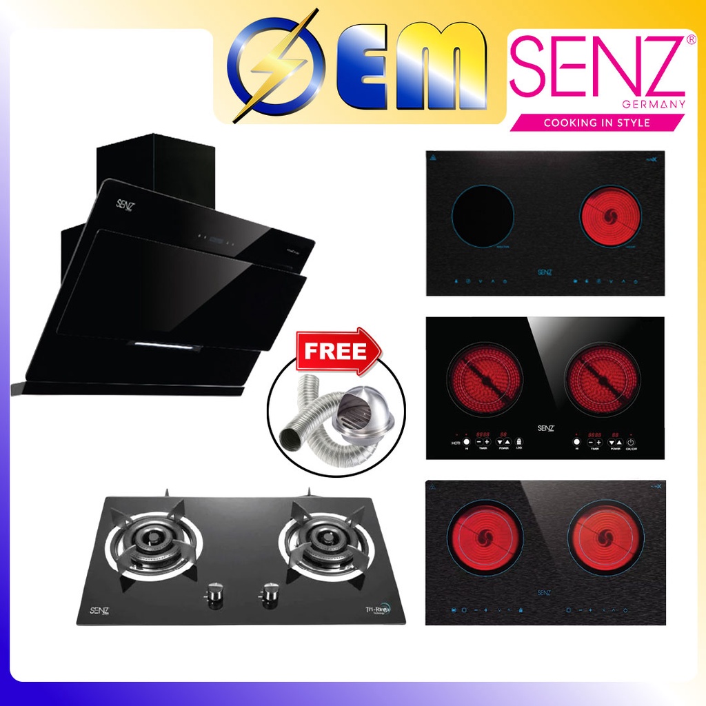 SENZ Heat Pro intelClean MultiHood and Hob Combo | Twin Carbon filter ...