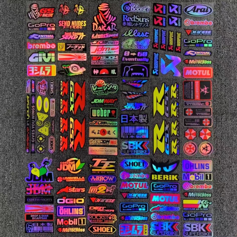 1set Engraved Laser Reflective Sticker Waterproof Cool Decal Car ...