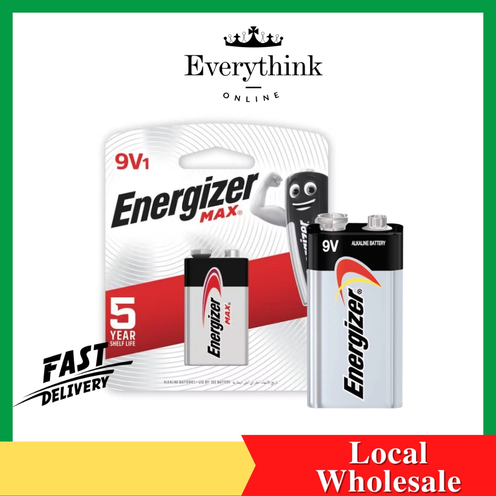 [READY STOCK] ENERGIZER MAX 9V ALKALINE BATTERY BATTERIES - 1PC ...