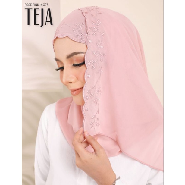 (READY STOCK) TEJA EMBROIDERY SHAWL-Selendang Sulam Premium Chiffon ...