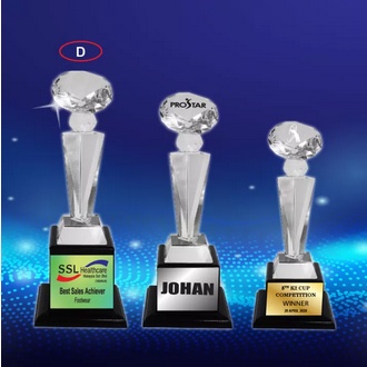 Crystal Trophy Plaque ; Anugerah Piala Kristal ;水晶奖杯 (CRT90070 A/B/C/D ...