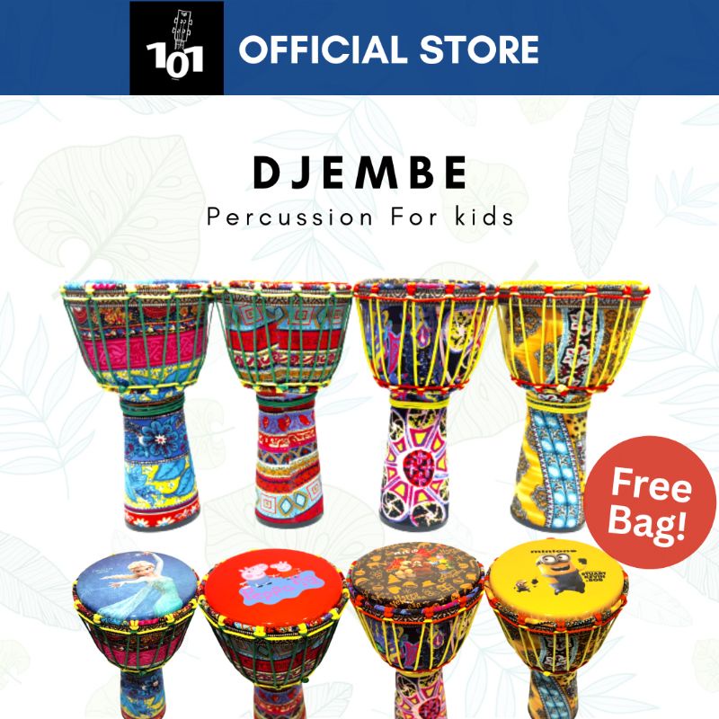 [101] Djembe Percussion For Kids African Drums 8.5" Easy to Learn Play ...