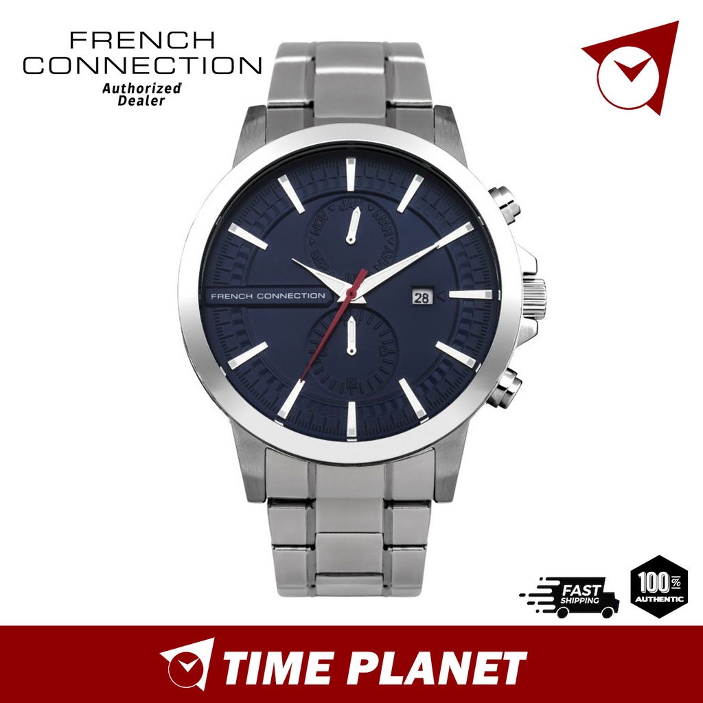 French Connection Men's Quartz Watch with Blue Dial Analogue FC1270USM ...